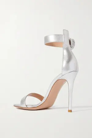 GIANVITO ROSSI Portofino 105 Metallic Leather Sandals