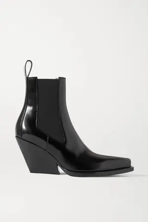 Bottega Veneta Glossed-leather Ankle Boots