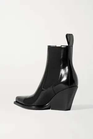 Bottega Veneta Glossed-leather Ankle Boots