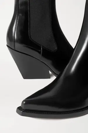 Bottega Veneta Glossed-leather Ankle Boots