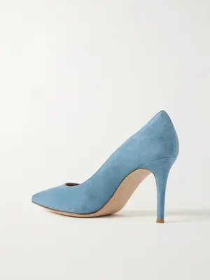 GIANVITO ROSSI 85 Suede Pumps - Blue