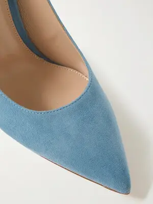 GIANVITO ROSSI 85 Suede Pumps - Blue