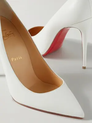 CHRISTIAN LOUBOUTIN Kate 100 Leather Pumps - White