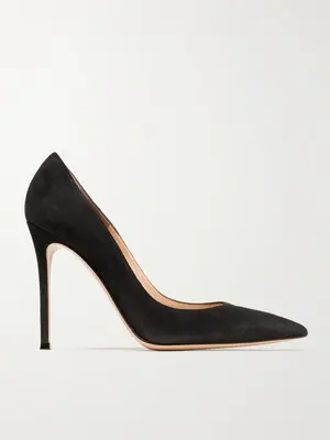 GIANVITO ROSSI 105 Suede Pumps - Black