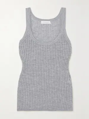 Gabriela Hearst Gabriela Hearst Nevin Pointelle-Knit Tank Gray