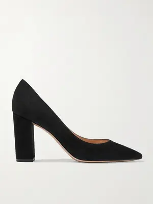 GIANVITO ROSSI Piper 85 Suede Pumps - Black