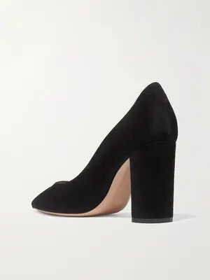 GIANVITO ROSSI Piper 85 Suede Pumps - Black