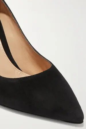 GIANVITO ROSSI Piper 85 Suede Pumps - Black
