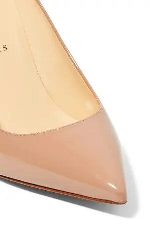 CHRISTIAN LOUBOUTIN Kate 85 Patent-leather Pumps - Neutrals