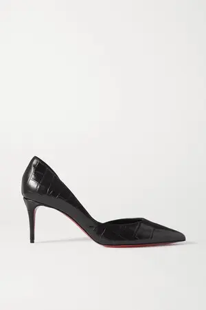 CHRISTIAN LOUBOUTIN Iriza 70 Croc-effect Leather Pumps