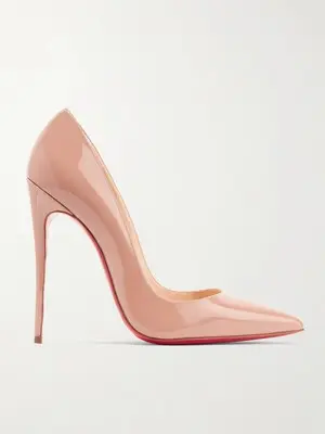 CHRISTIAN LOUBOUTIN So Kate Patent-leather Pumps - Neutrals
