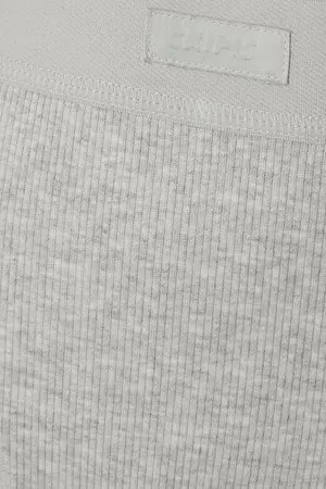 SKIMS Cotton Collection Ribbed Cotton-blend Jersey Leggings - Gray