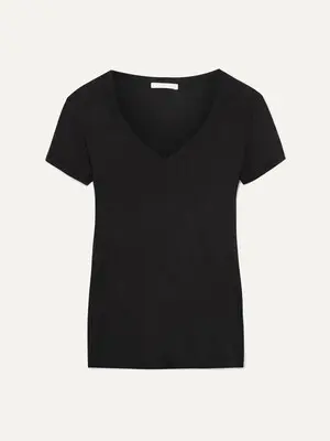 JAMES PERSE Casual Slub Cotton T-shirt - Black