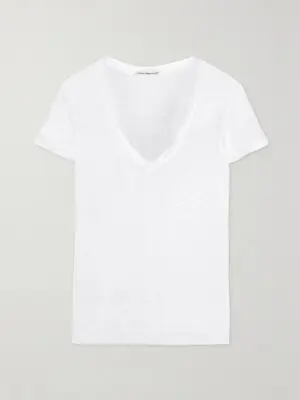 JAMES PERSE Casual Slub Cotton T-shirt - White