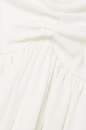 Vanessa Cocchiaro Charlotte Ruffled Crepe And Metallic Crepon Mini Dress