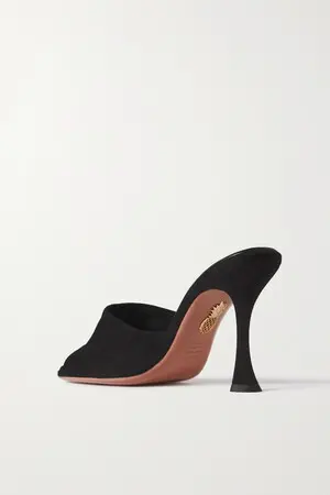 AQUAZZURA Violette 95 Suede Mules