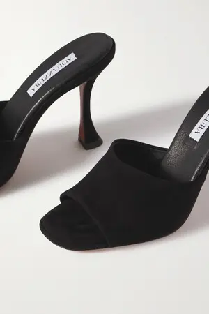 AQUAZZURA Violette 95 Suede Mules