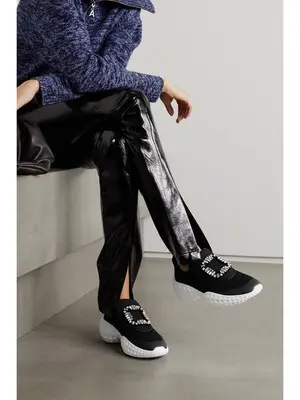 ROGER VIVIER Viv Run Sneakers - Black