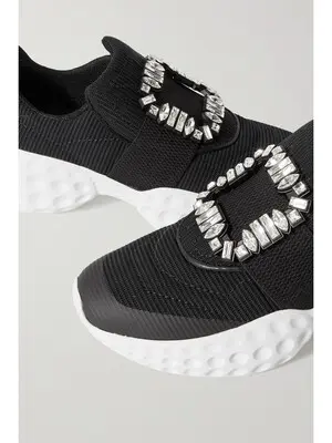 ROGER VIVIER Viv Run Sneakers - Black