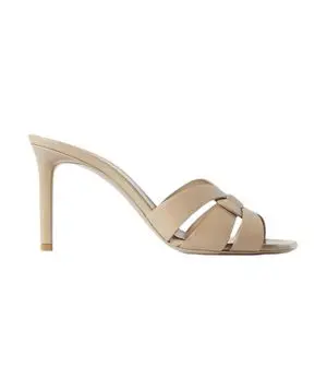 Saint Laurent SAINT LAURENT Tribute Woven Leather Mules Neutrals