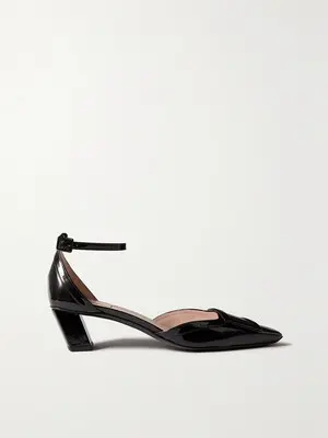 ROGER VIVIER Belle Vivier 45 Patent-leather Pumps - Black