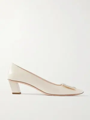 ROGER VIVIER Roger Vivier Belle Vivier 45 Patent-Leather Pumps Neutrals