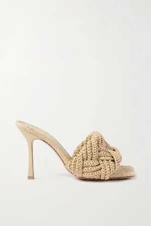 Bottega Veneta Bottega Veneta Lido Intrecciato Leather Mules Neutrals