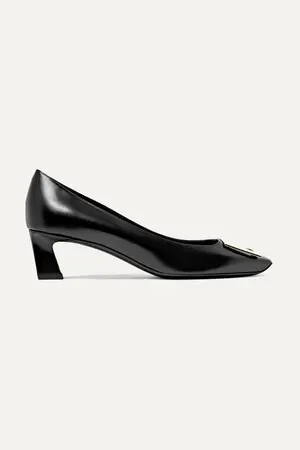 ROGER VIVIER Roger Vivier Belle Vivier Trompette Leather Pumps Black
