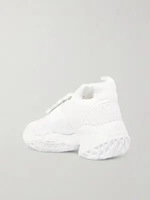 ROGER VIVIER Viv Run Crystal-embellished Slip-on Sneakers - White