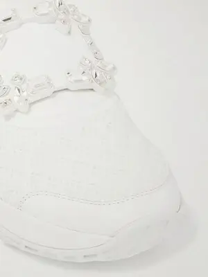 ROGER VIVIER Viv Run Crystal-embellished Slip-on Sneakers - White