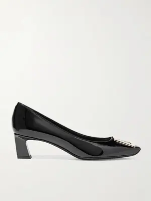 ROGER VIVIER Decollete Trompette 45 Patent-leather Pumps - Black
