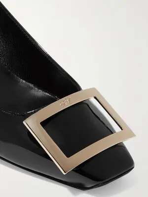 ROGER VIVIER Decollete Trompette 45 Patent-leather Pumps - Black