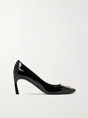 ROGER VIVIER Belle Vivier Trompette Patent-leather Pumps - Black