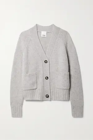 ALLUDE Wool And Cashmere-Blend Cardigan Gray