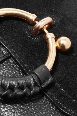 See By Chloé Joan Mini Suede-paneled Textured-leather Shoulder Bag
