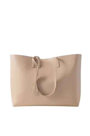 Saint Laurent SAINT LAURENT East West Large Leather Tote Beige