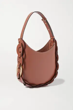 Chloé Darryl Small Braided Smooth And Textured-leather Shoulder Bag