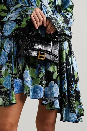 Balenciaga Hourglass Xs Tote - Black