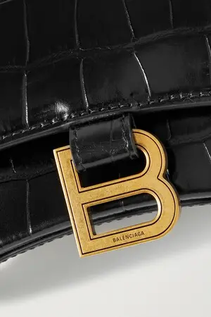 Balenciaga Hourglass Xs Tote - Black