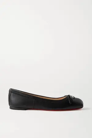 CHRISTIAN LOUBOUTIN Mamadrague Leather Ballet Flats - Black