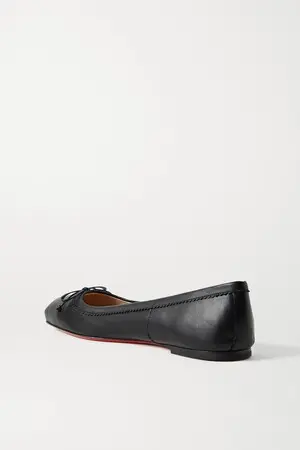 CHRISTIAN LOUBOUTIN Mamadrague Leather Ballet Flats - Black