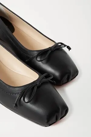 CHRISTIAN LOUBOUTIN Mamadrague Leather Ballet Flats - Black