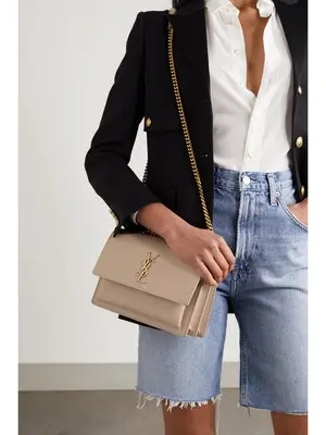 Saint Laurent Sunset Medium Shoulder Bag - Neutrals