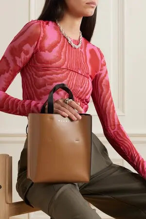 Marni Museo Mini Color-block Leather Tote