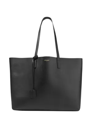 SAINT LAURENT East/west Large Textured-leather Tote