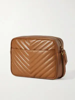 Saint Laurent Loulou Medium Matelassé Leather Shoulder Bag - Brown