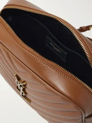 Saint Laurent Loulou Medium Matelassé Leather Shoulder Bag - Brown