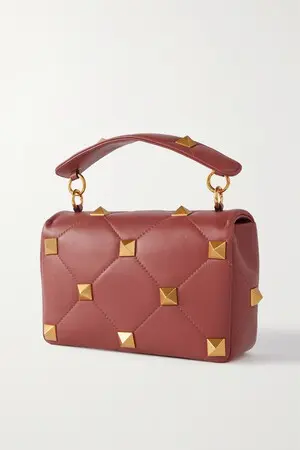 Valentino Garavani Roman Stud Quilted Leather Shoulder Bag