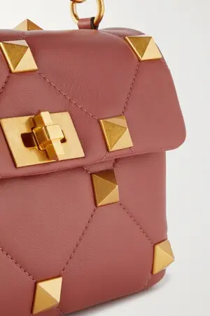 Valentino Garavani Roman Stud Quilted Leather Shoulder Bag