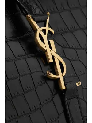 Saint Laurent Le 5 À 7 Croc-effect Shoulder Bag